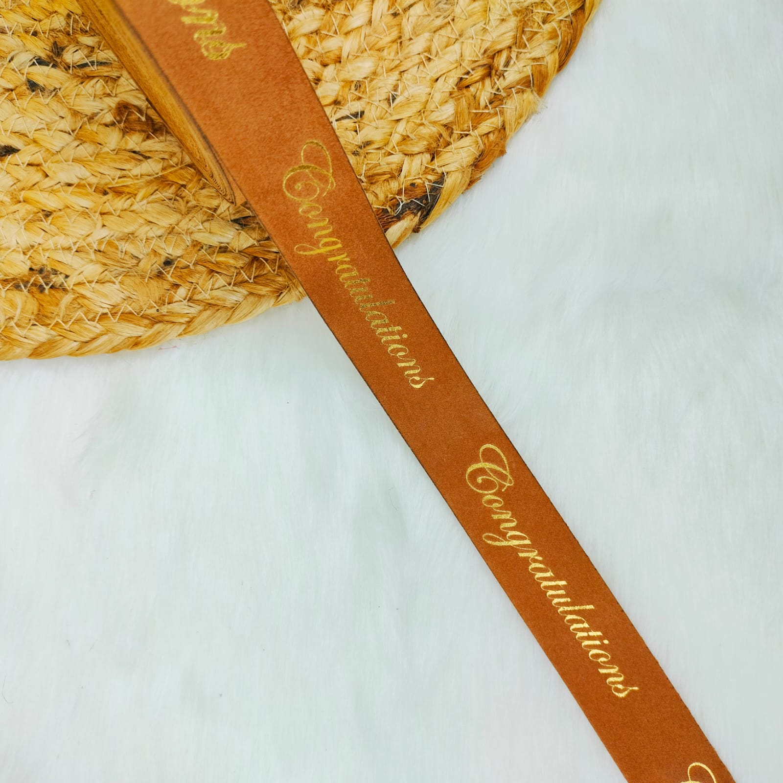 Foiled Ribbon Congratulation | Velvet Ribbon – PandaCraftStudio
